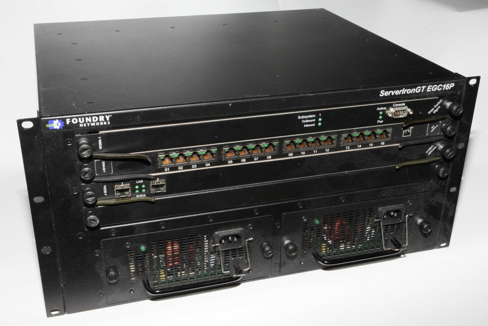 Foundry Networks Server Iron GT EGC16-MN B4000 Chassis 1 PSU Modular S ...