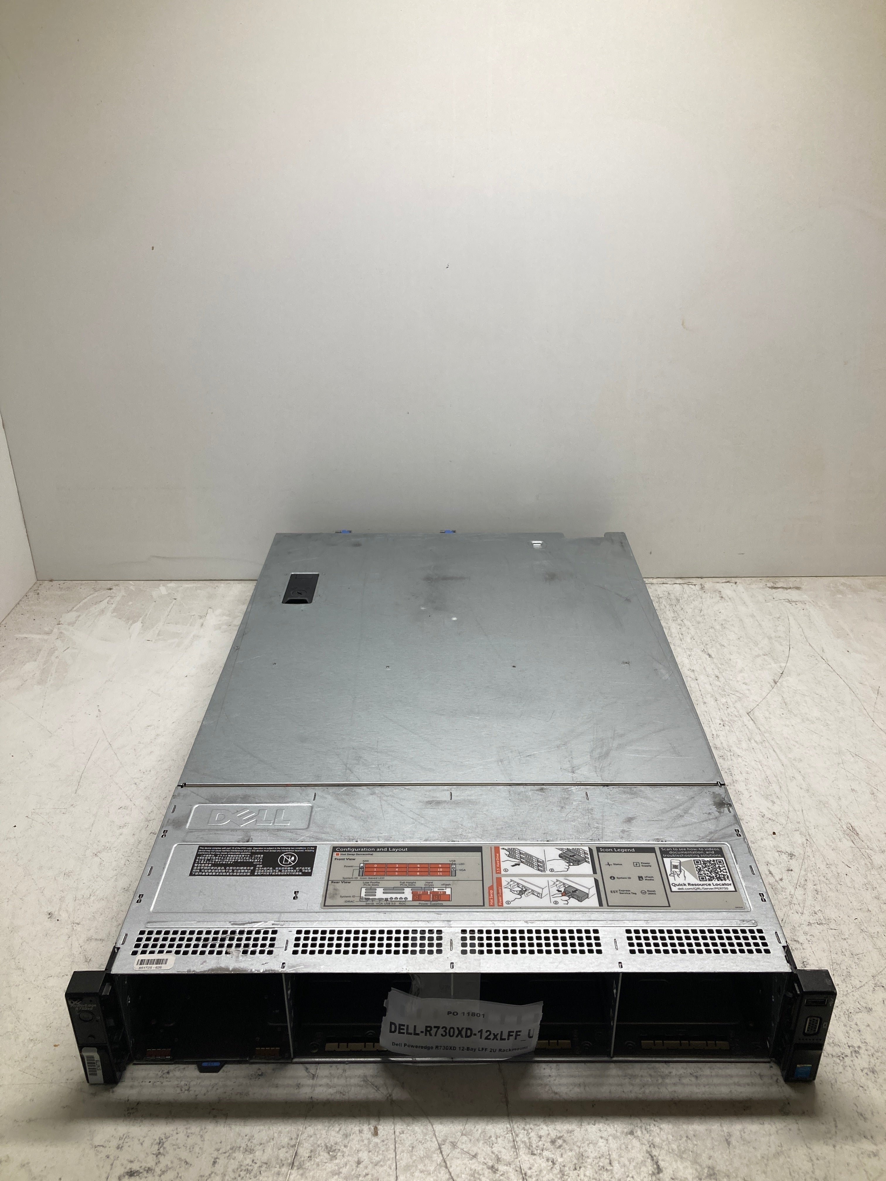 DELL-R730XD-12xLFF Dell Poweredge R730XD 12-Bay LFF 2U Rackmount Serve ...